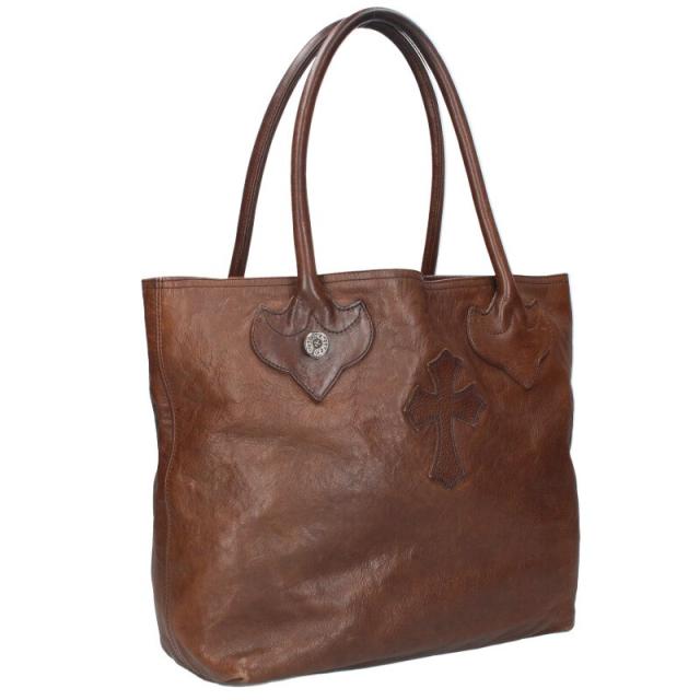 クロムハーツ   FS TOTE FSトート ホースシューバーオールドクロスパッチ付きレザートートバッグ 中古 SJ02