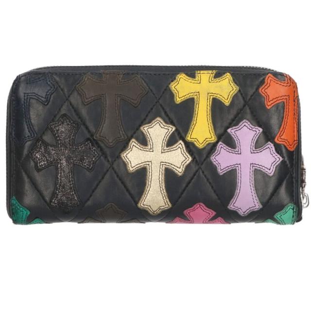 クロムハーツ   REC F ZIP QUILTED マルチセメタリークロスキルティング長財布 中古 SJ02