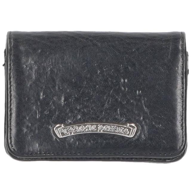 クロムハーツ   CRD CSE3PKTWDV1 アーチロゴプレート3ポケットレザーカードケース 中古 SJ02