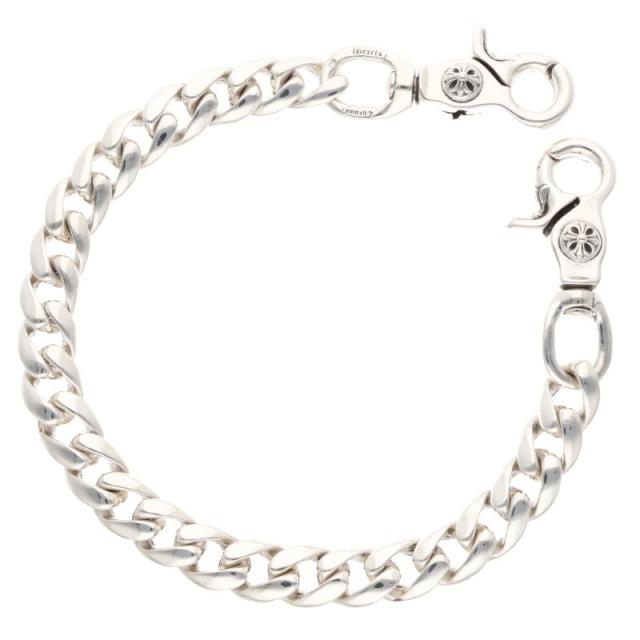 クロムハーツ サイズ:ショート CLASSIC SHORT-T 2クリップショートクラシック シルバーウォレットチェーン 中古 OK15