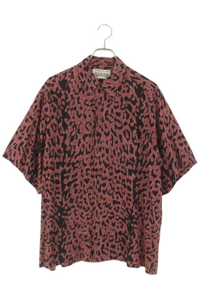 ワコマリア サイズ:L  LEOPARD HAWAIIAN SHIRT レオパードハワイアンレーヨン半袖シャツ 中古 BS99