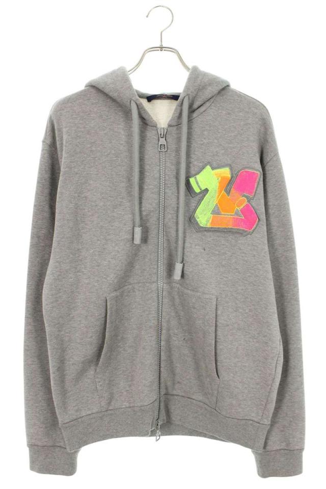 ルイヴィトン サイズ:M  22AW  RM222M UYR HNY24W 3DLVグラフィティエンブロイダードジップアップパーカー 中古 SB01