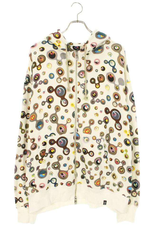 タカシムラカミ カイカイキキ サイズ:XXL  Jelly Fish Eyes Sweat Zip Hoodie ジェリーフィッシュジップアップパーカー 中古 SS13