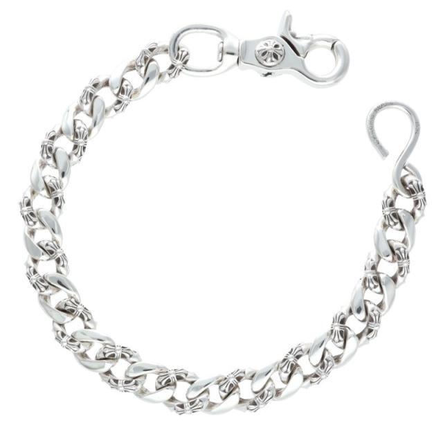 クロムハーツ サイズ:ショート  FANCY SHORT-1 1クリップショートファンシー シルバーウォレットチェーン 中古 FK04