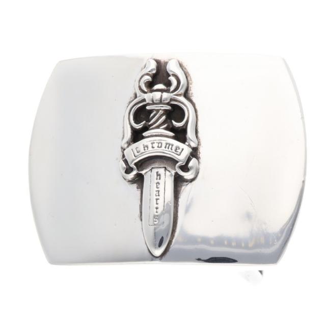 クロムハーツ   BUCKL MIL DGR ミリタリーレイズドダガー シルバーバックル 中古 OK15