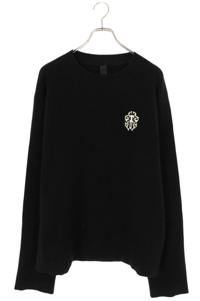 クロムハーツ サイズ:M ヴァインダガー刺繍カシミアニット 中古 SJ02