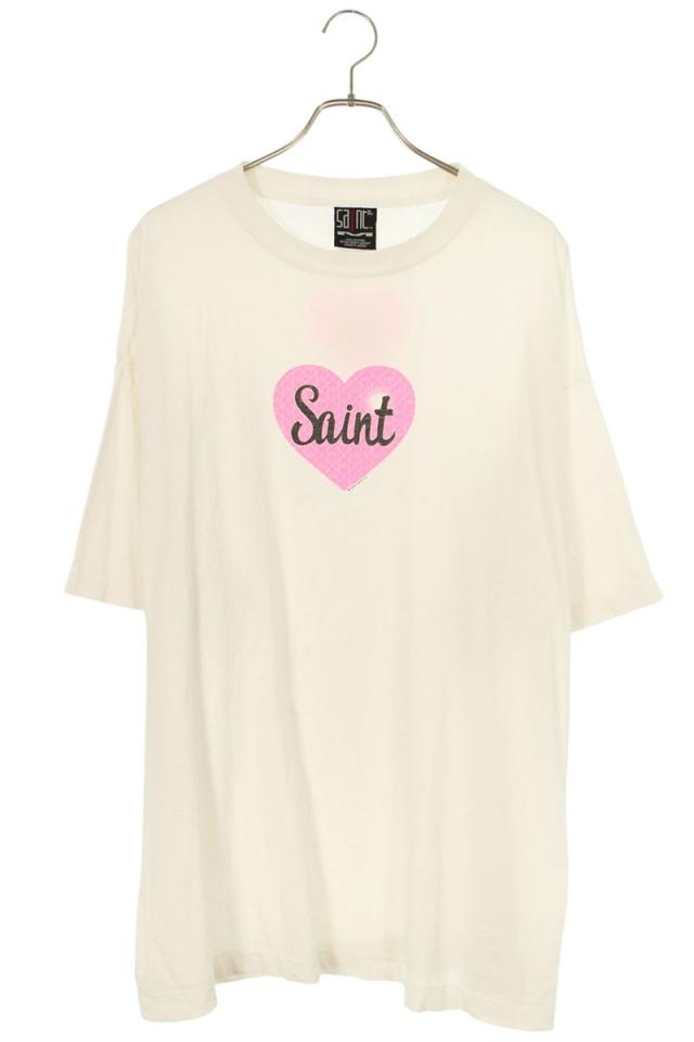 セントマイケル サイズ:XXL  25SS  SM-HR1-0000-019  HEART SAINTフロントプリントTシャツ 中古 OM10