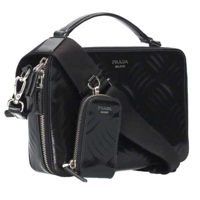 プラダ  ブラッシュドレザーショルダーバッグ 中古 SS13