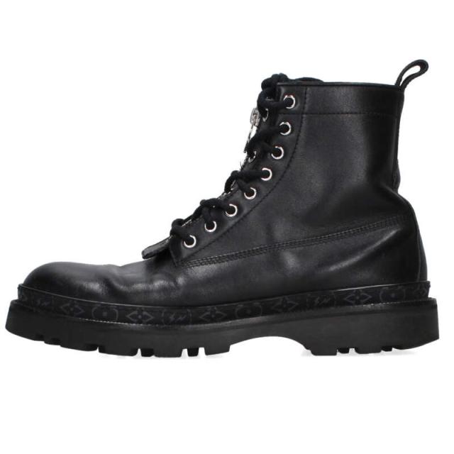 ルイヴィトン サイズ:8.5  Ankle Combat Boot アンクルコンバットレースアップブーツ 中古 BS99