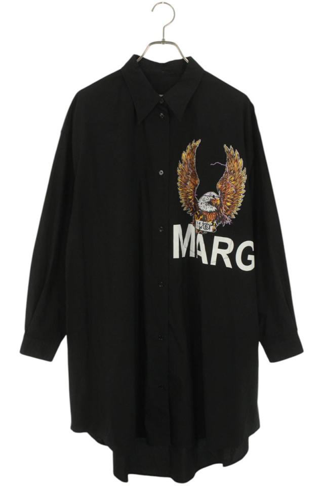 エムエムシックス サイズ:S  S52CT0653 イーグルロゴプリント長袖シャツ 中古 BS99