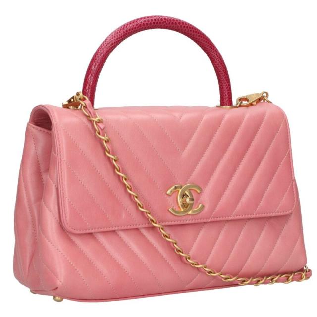 シャネル サイズ:29  ココハンドル29 シェブロン エイジドカーフスキンチェーンショルダーバッグ 中古 GZ14