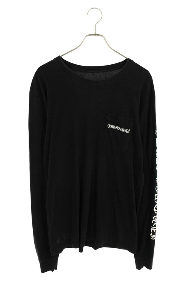 クロムハーツ サイズ:L  CH L S  1 バックスクロールラベルプリント長袖カットソー 中古 SS13