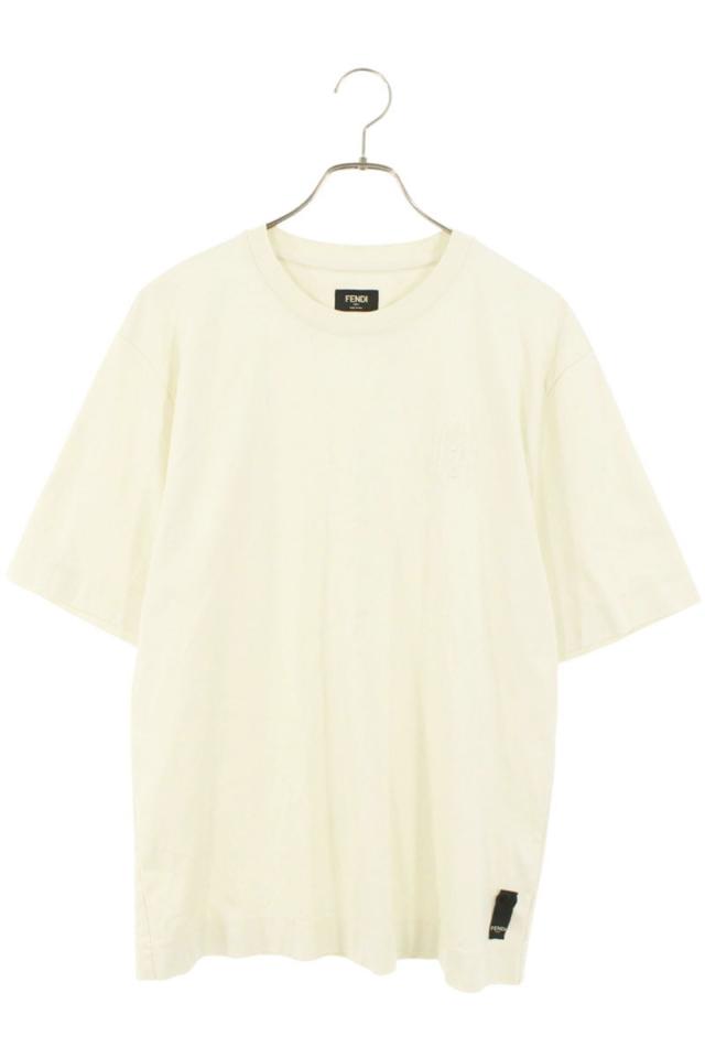 フェンディ サイズ:M  FY0936 AQJ7 ロゴ刺繍Tシャツ 中古 BS99