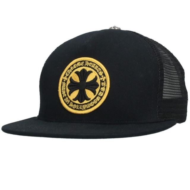 クロムハーツ サイズ:ONE SIZE  TRUCKER CAP トラッカーキャップ CHプラスパッチクロスボール付きメッシュキャップ帽子 中古 SS07