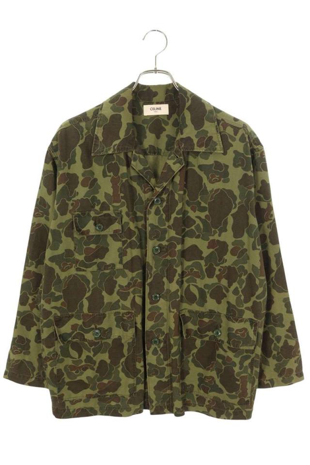 セリーヌ サイズ:S  2C275542I 迷彩ミリタリーオーバーシャツブルゾン 中古 OM10