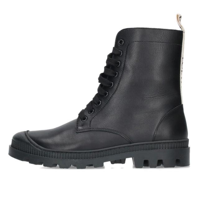 ロエベ サイズ:41  590321 バックロゴ レースアップコンバット レザーブーツ 中古 SB01