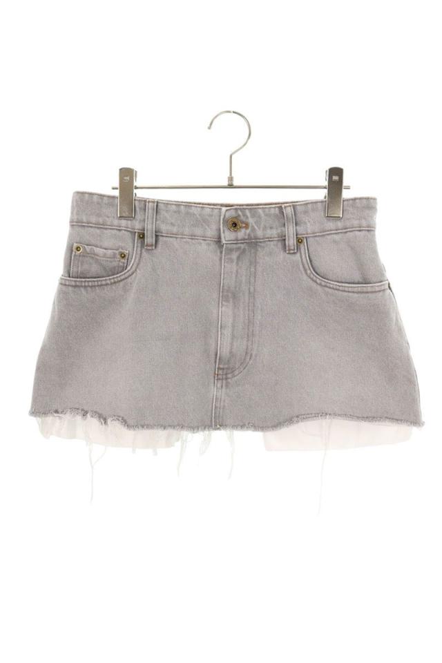 ミュウミュウ サイズ:38  GWD278 ローライズデニムミニスカート 中古 BS99