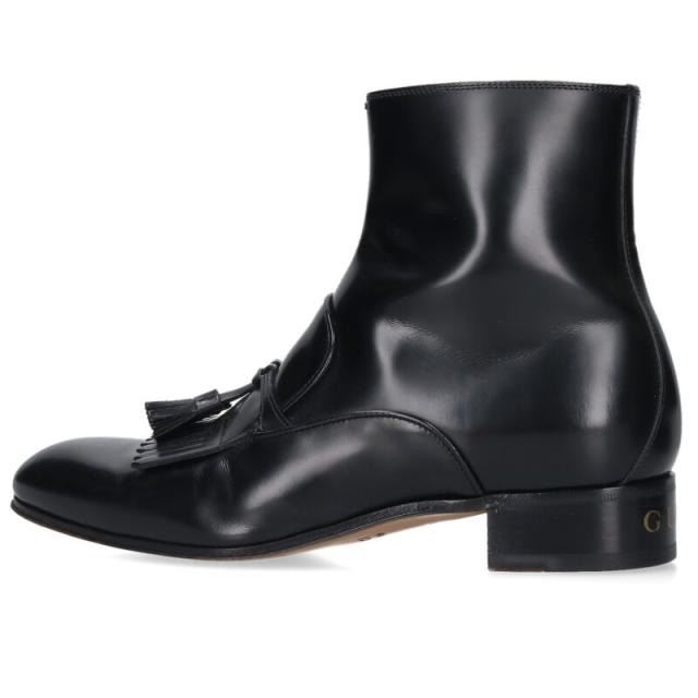 グッチ サイズ:6.5  714688 タッセルサイドジップヒールブーツ 中古 BS99