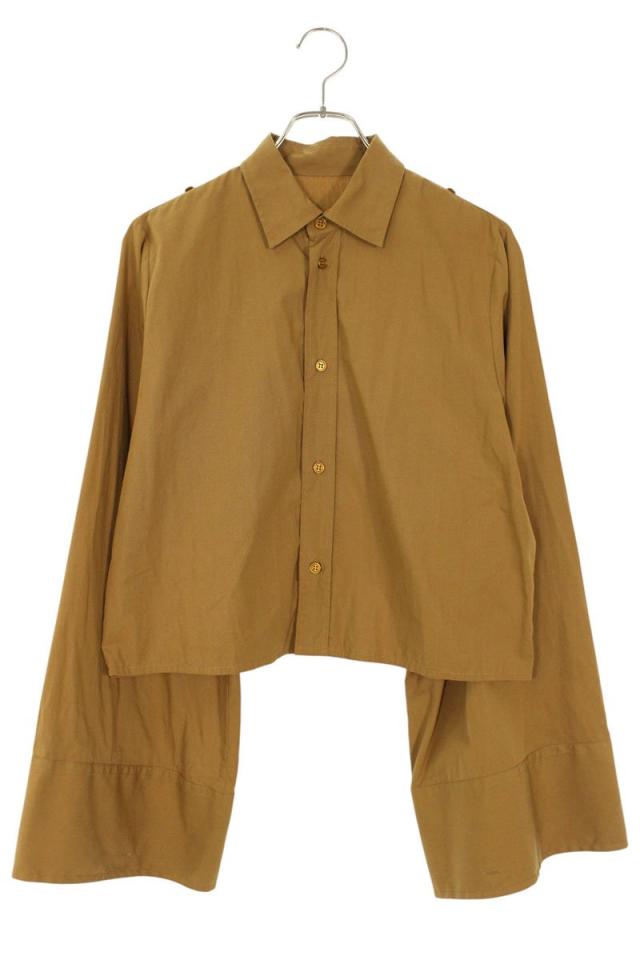 エムエムシックス サイズ:42  25SS  S52DT0044 2wayスリーブクロップド長袖シャツ 中古 BS99