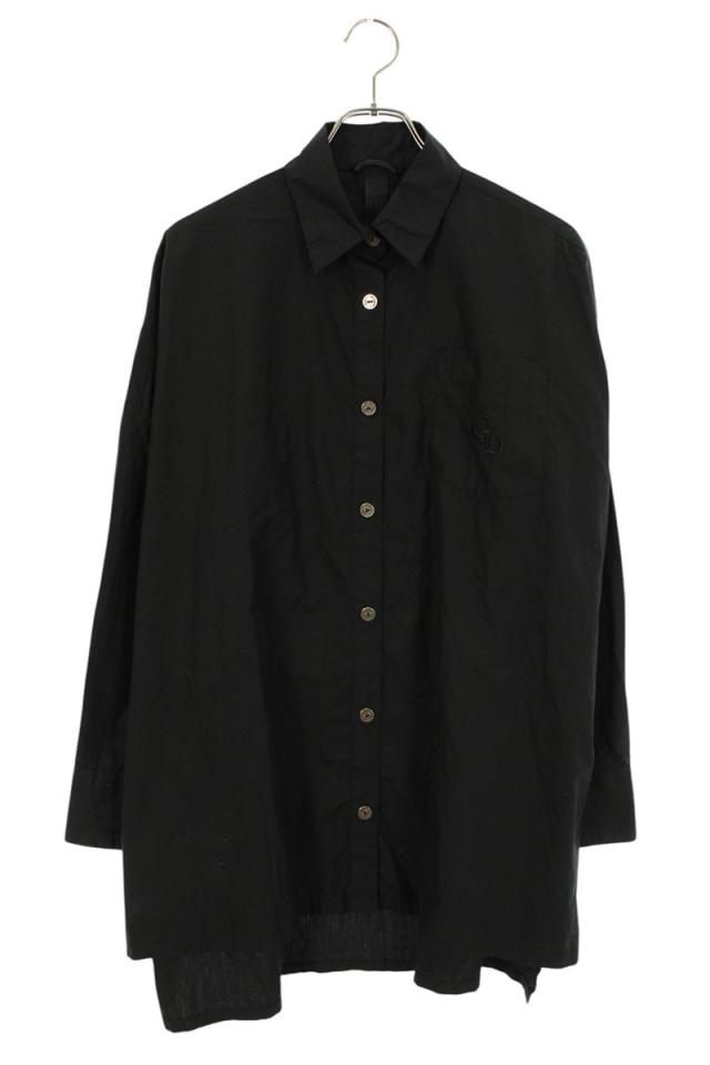 クロムハーツ サイズ:S ホースシューボタン胸ロゴ刺繍長袖シャツ 中古 SJ02