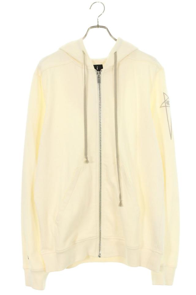 リックオウエンス サイズ:L  CM02C9221-CHFE ショルダーロゴエンブロイダリーパーカー 中古 SJ02