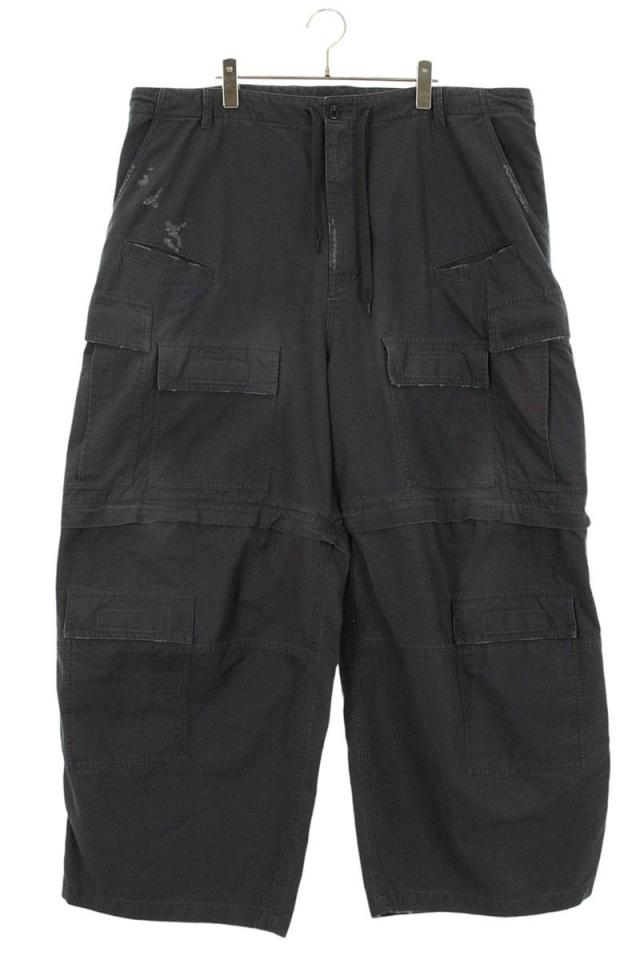 バレンシアガ サイズ:L  24SS  790982 TKP27 ダメージ加工ラージカーゴロングパンツ 中古 BS99