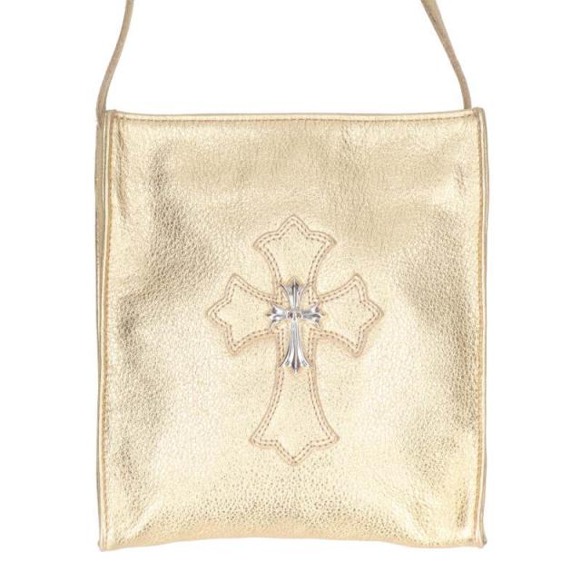 クロムハーツ   SQ PKT CH CROSS スモールCHクロス付きレザーショルダーバッグ 中古 SJ02