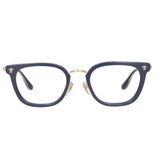 クロムハーツ サイズ:51□21-148  STRAPADICTOME サイドフレアニーボストンフレーム眼鏡 中古 SJ02