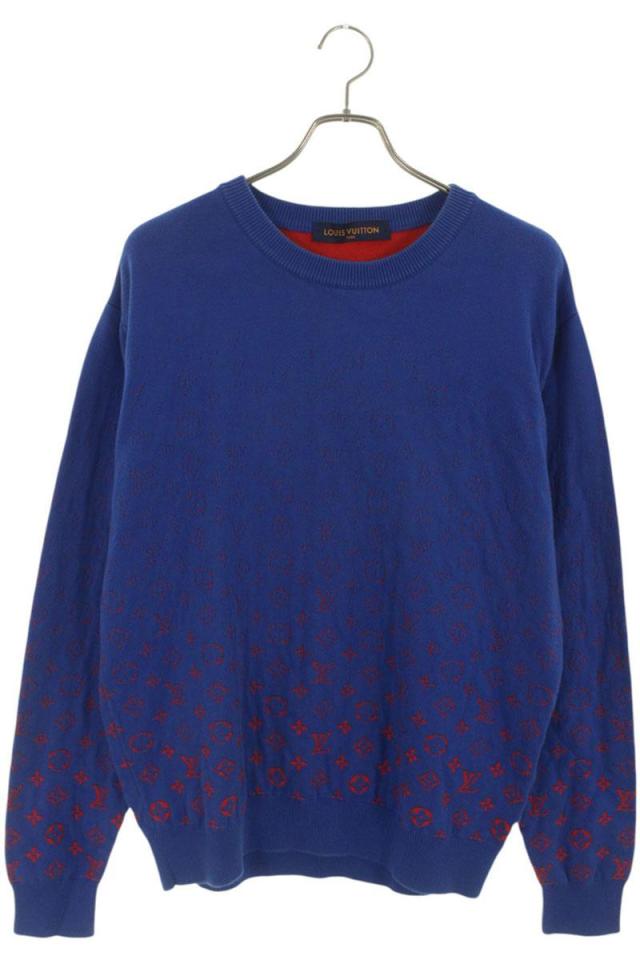 ルイヴィトン サイズ:L  21AW  RM212Q USO HKN44W グラデーションモノグラム総柄ニット 中古 SS13