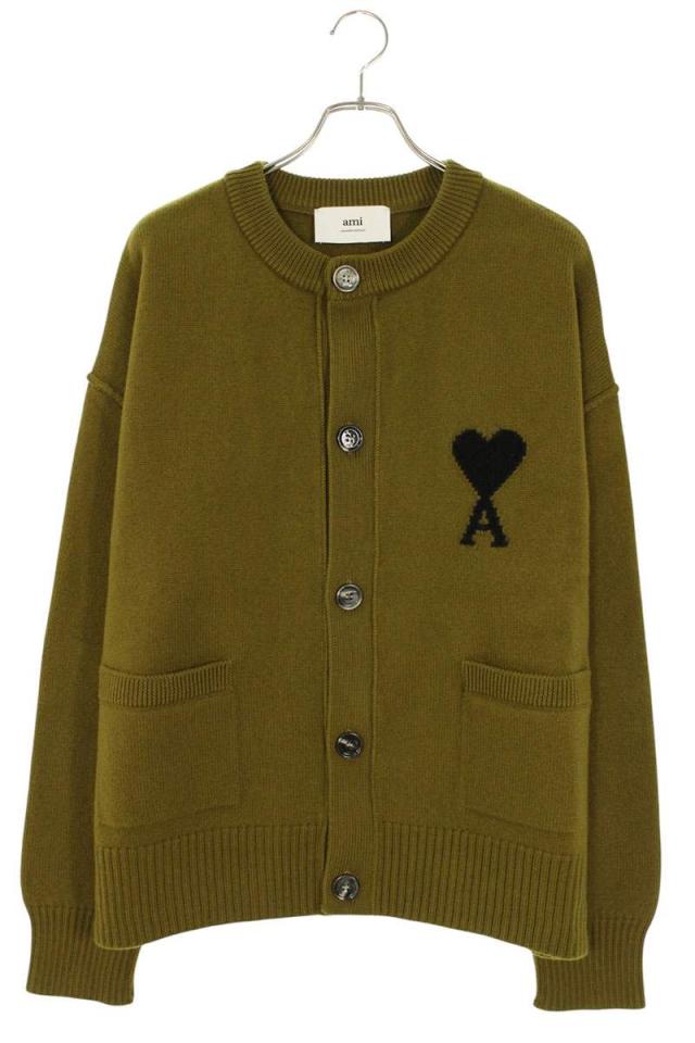 アミアレクサンドルマテュッシ サイズ:L 25AW UKC368 ハートA刺繍ノーカラーカーディガン 新古品 OM10