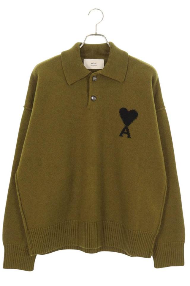 アミアレクサンドルマテュッシ サイズ:XL  25AW  UPL409 ハートA刺繍ポロニット 新古品 FK04