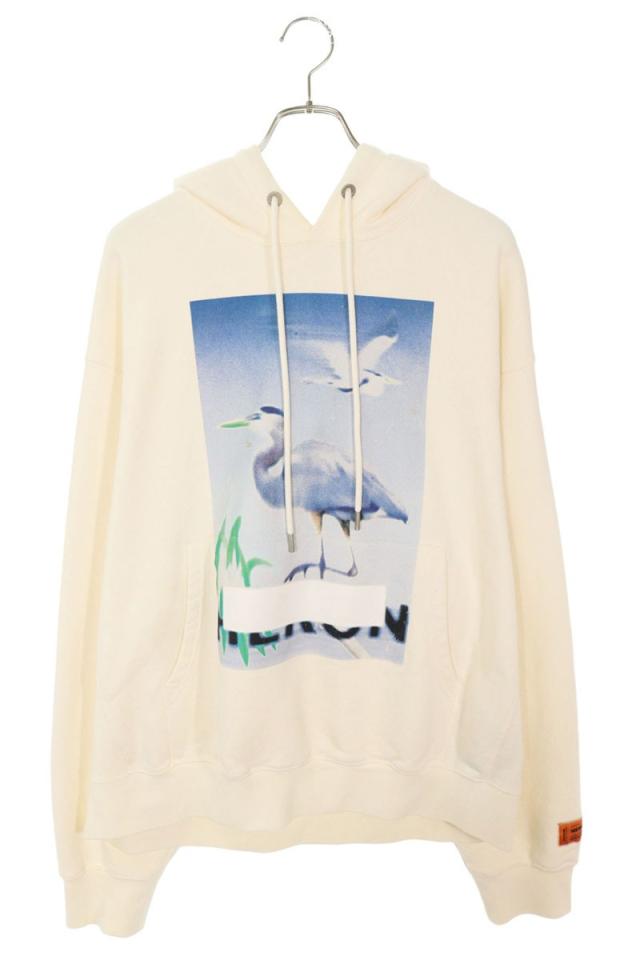 ヘロンプレストン サイズ:XL  HMBB024S23JER002 フロントプリントプルオーバーパーカー 中古 BS99