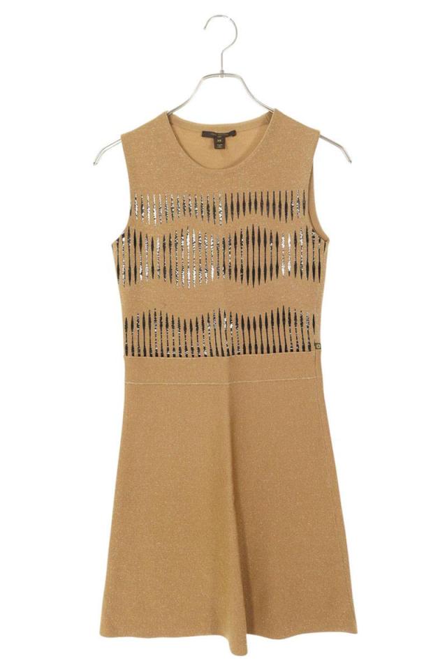 ルイヴィトン サイズ:XS  F9KD210LY 総柄プリントノースリーブニットワンピース 中古 BS99