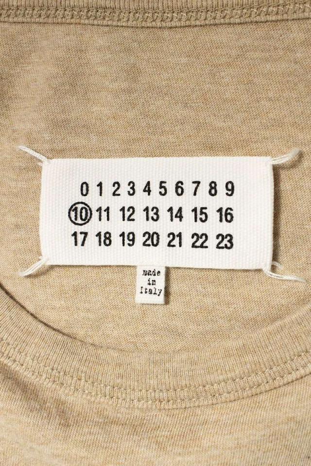 メゾンマルジェラ サイズ:50 21AW S50GC0659 ロゴ刺繍Tシャツ 中古 SB01