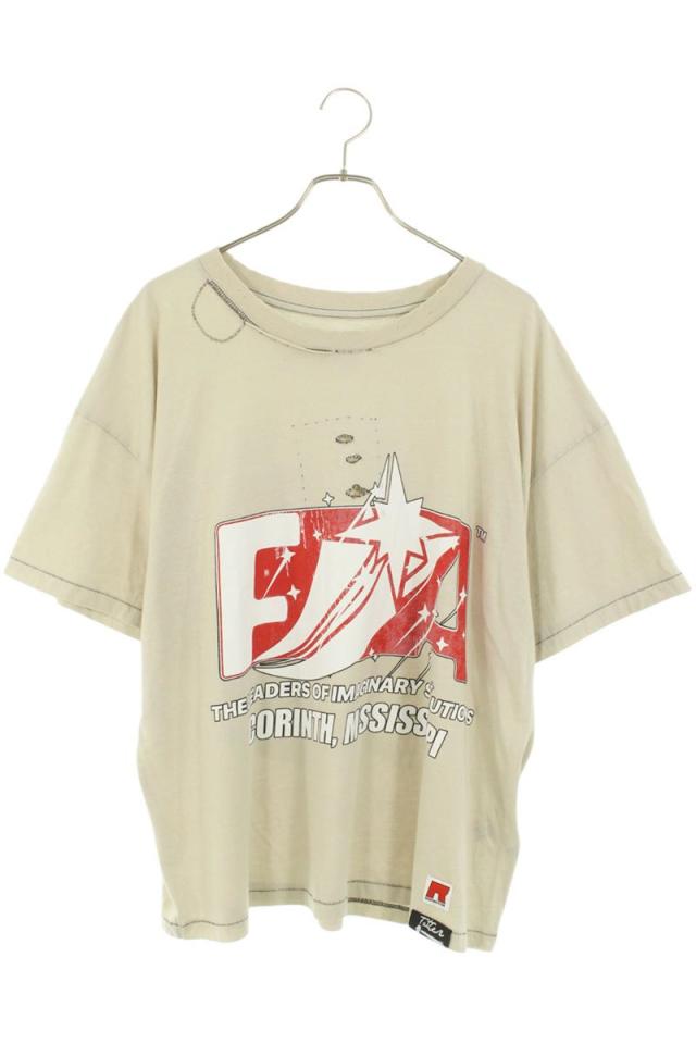 リヴィントンロイレビス サイズ:L  25SS  FOUDING NARRATIVE TEE ヴィンテージ加工プリントTシャツ 中古 SB01