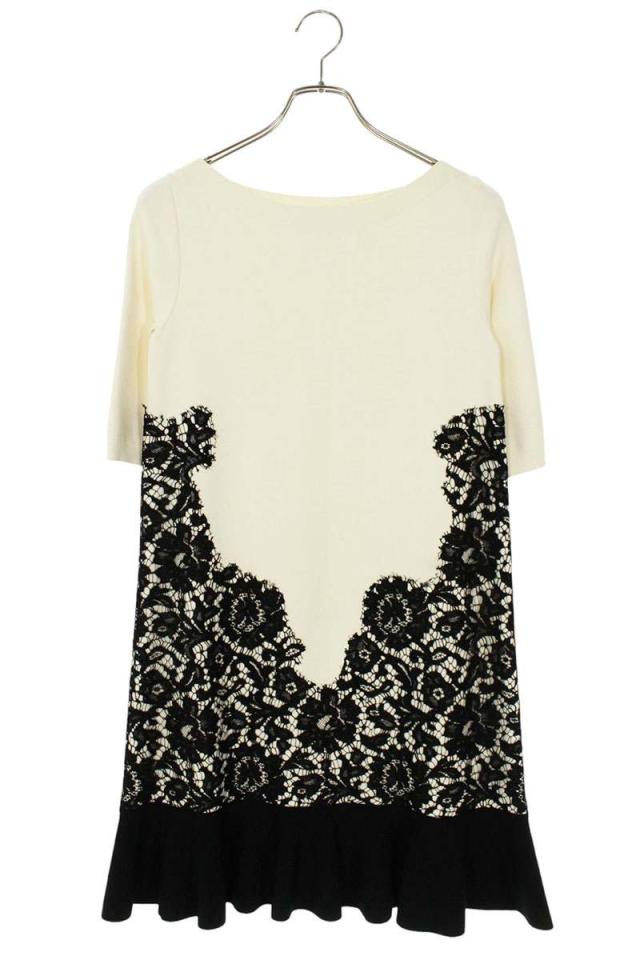 ヴァレンティノ サイズ:S  TB0KDA745JA 五分袖裾フリルレースワンピース 中古 BS99