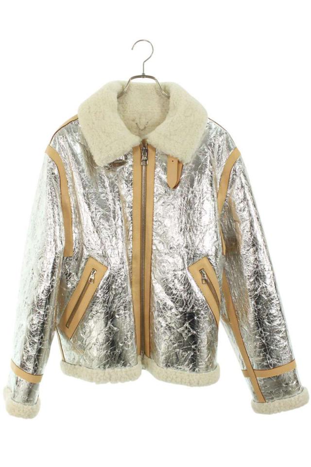 ルイヴィトン サイズ:48  RM212 F17 HLL81E モノグラムミラーシアリングレザーブルゾン 中古 SB01