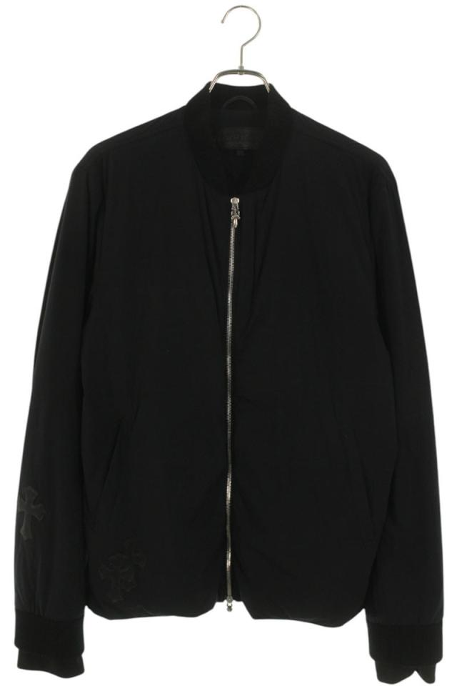 クロムハーツ サイズ:L  NIP&TUCK ニップ&タック クロスパッチ付きナイロンダガージップブルゾン 中古 GZ11