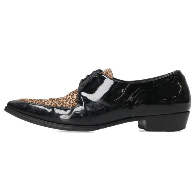 セリーヌ サイズ:39 レオパード ハラコ切替 パテントレザーシューズ 中古 BS99