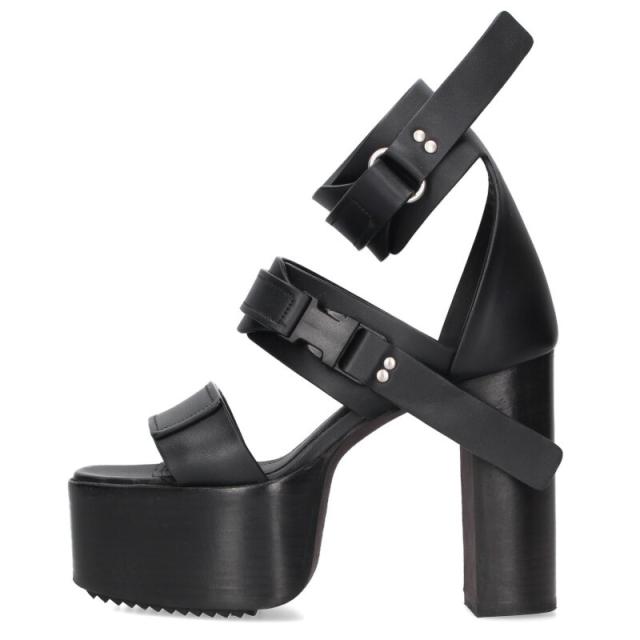 リックオウエンス サイズ:36  PLATFORM SANDAL レザーヒールサンダル 中古 BS99