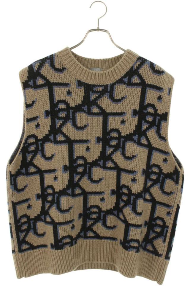 ディオール サイズ:XL  22AW  283M654AT357 カクタスジャックノースリーブカシミヤニット 中古 SS13