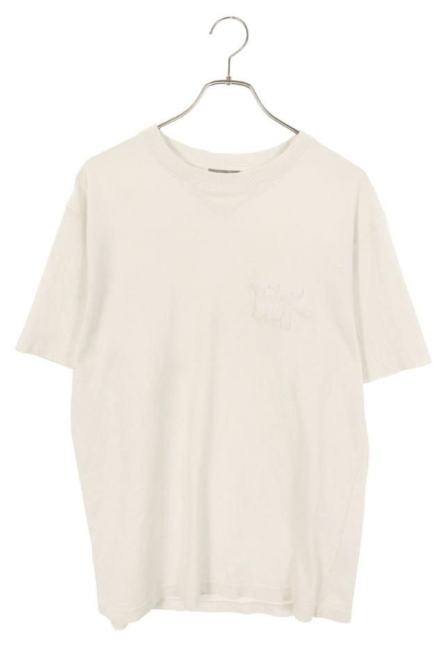 ディオール サイズ:M  20AW  033J625I0554 DIOR AND SHAWNロゴパッチTシャツ 中古 BS99