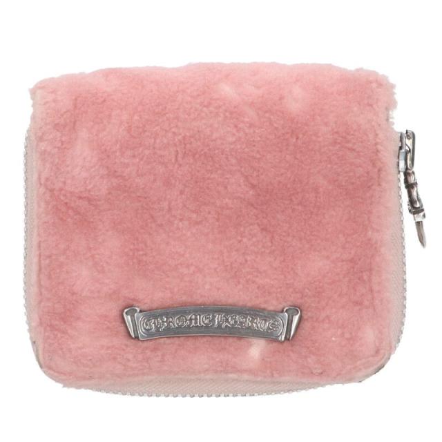 クロムハーツ SQ ZIP BILL スクエアジップビル グロメット付きラウンドジップレザーウォレット財布 中古 OS06