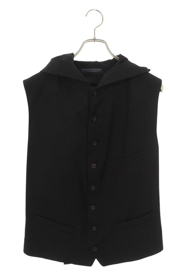 レギュレーションヨウジヤマモトメン サイズ:4  HG-V01-140 ウールギャバフーデッドベスト 中古 BS99