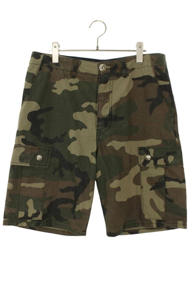 クロムハーツ サイズ:32インチ  Devil Dog Shorts クロスボールボタン迷彩ハーフパンツ 中古 SS07