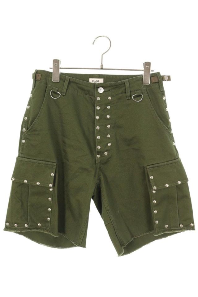 セリーヌ サイズ:46  2Z136403E スタッズデザインカーゴハーフパンツ 中古 BS99