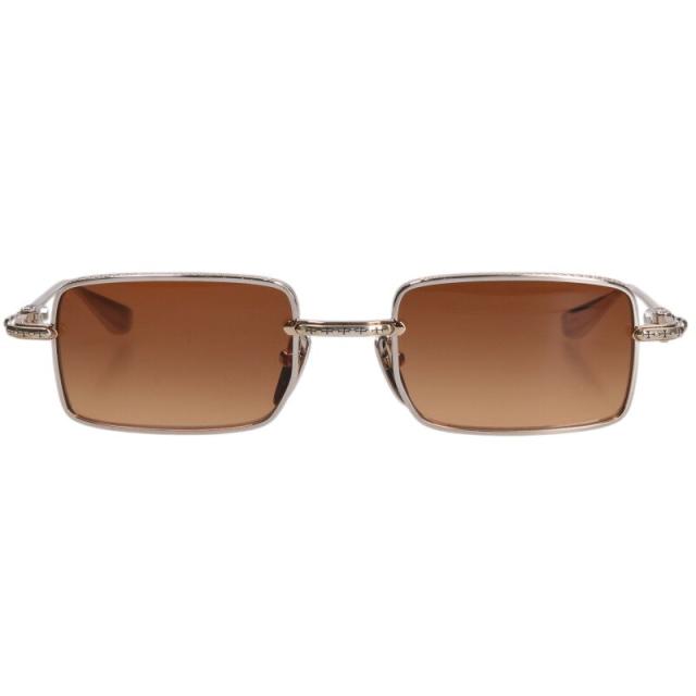 クロムハーツ サイズ:50□21-142  BACKLE RIDER スクエアメタルフレームサングラス 中古 SJ02