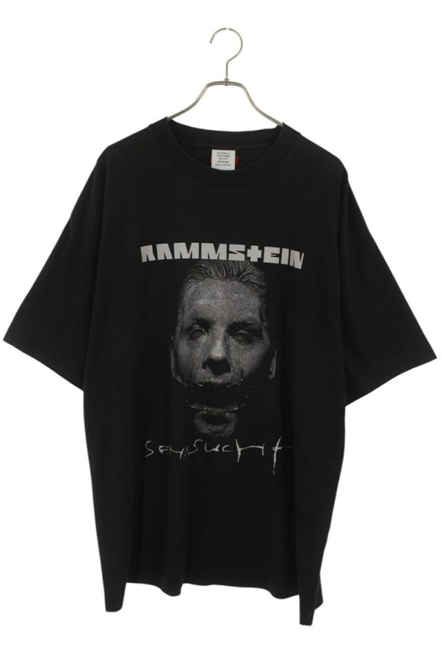 ヴェトモン サイズ:M  17AW  RAMMSTEIN PRINTED T-SHIRT MAH18TR27 オーバーサイズラムシュタインプリントTシャツ 中古 OM10