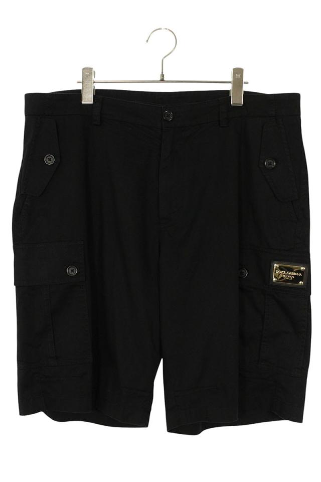 ドルチェアンドガッバーナ サイズ:50  GV5IHT FUFJR ロゴプレート付きハーフパンツ 中古 BS99