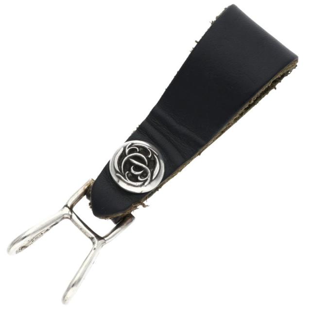 クロムハーツ   BELT LOOP フローラルボールボタンレザーベルトループ 中古 SS07